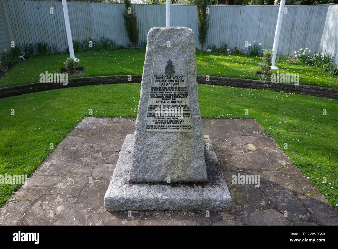 Memorial to the Battle of Britain located at the entrance of the Battle ...