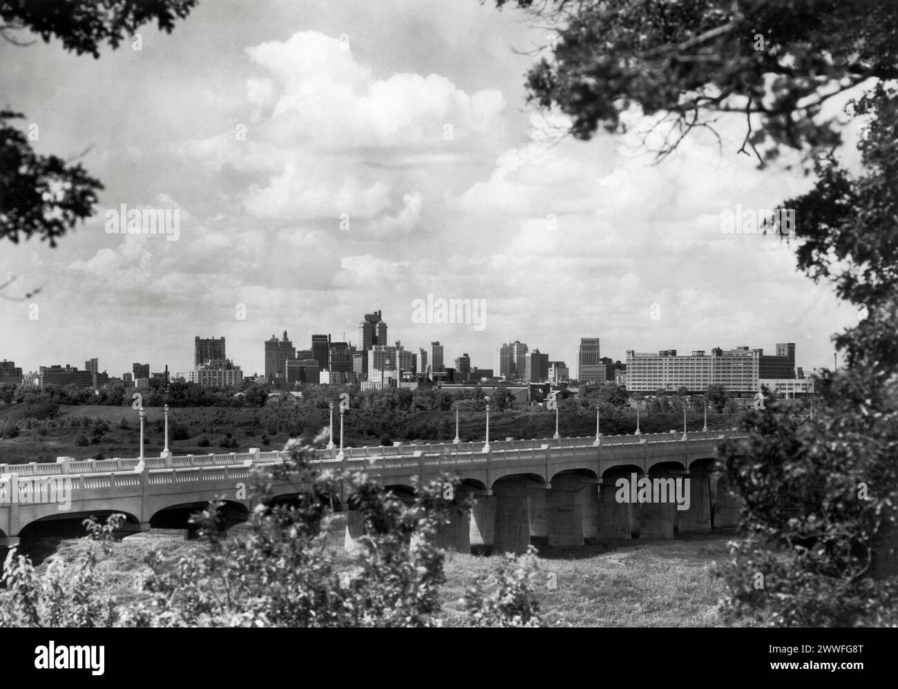 Dallas, Texas, June 1932, View of Dallas skyline as seen from the West ...