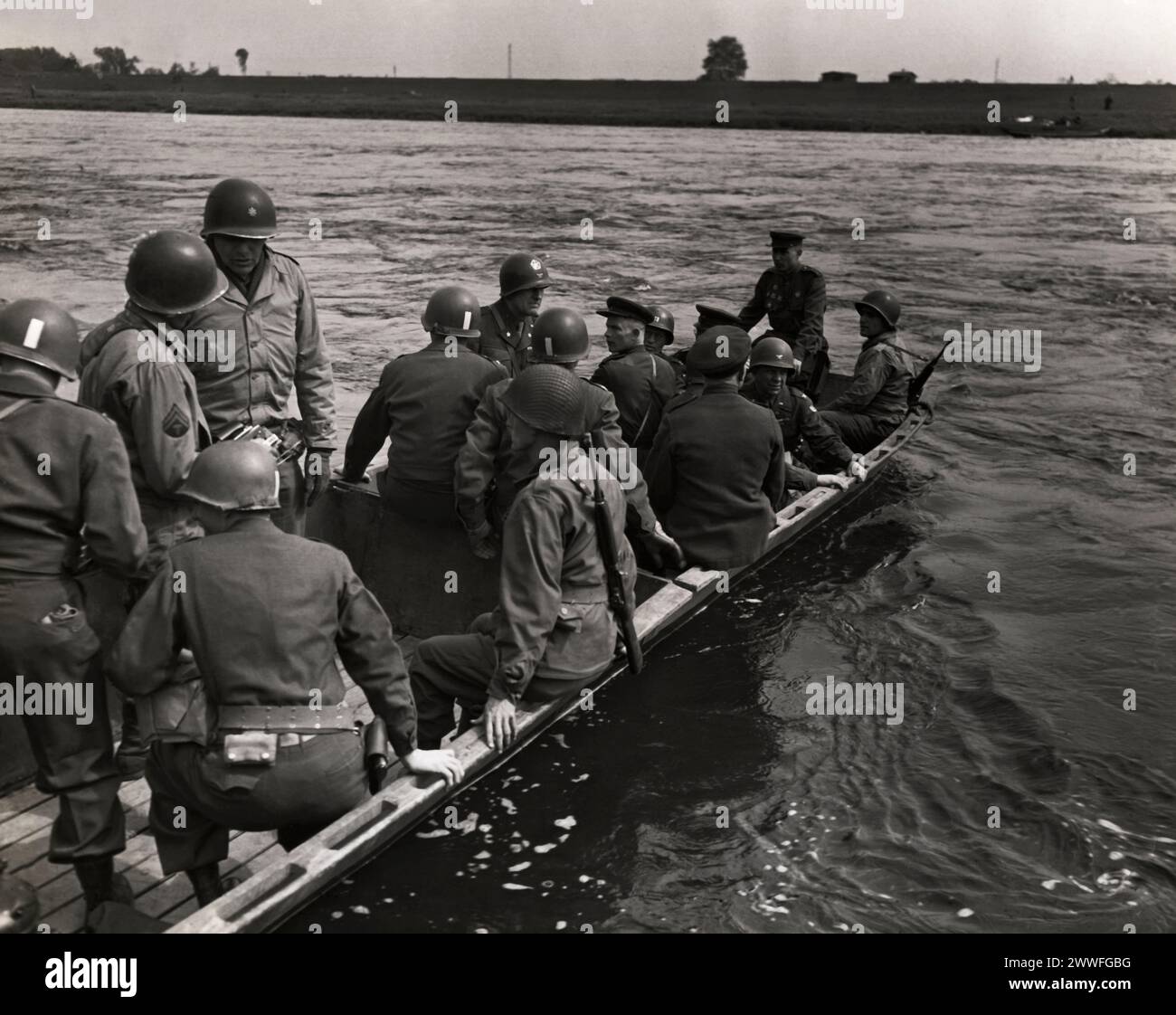 Torgau, Germany April 27, 1945 Maj. Gen. Clarence R. Huebner, the ...