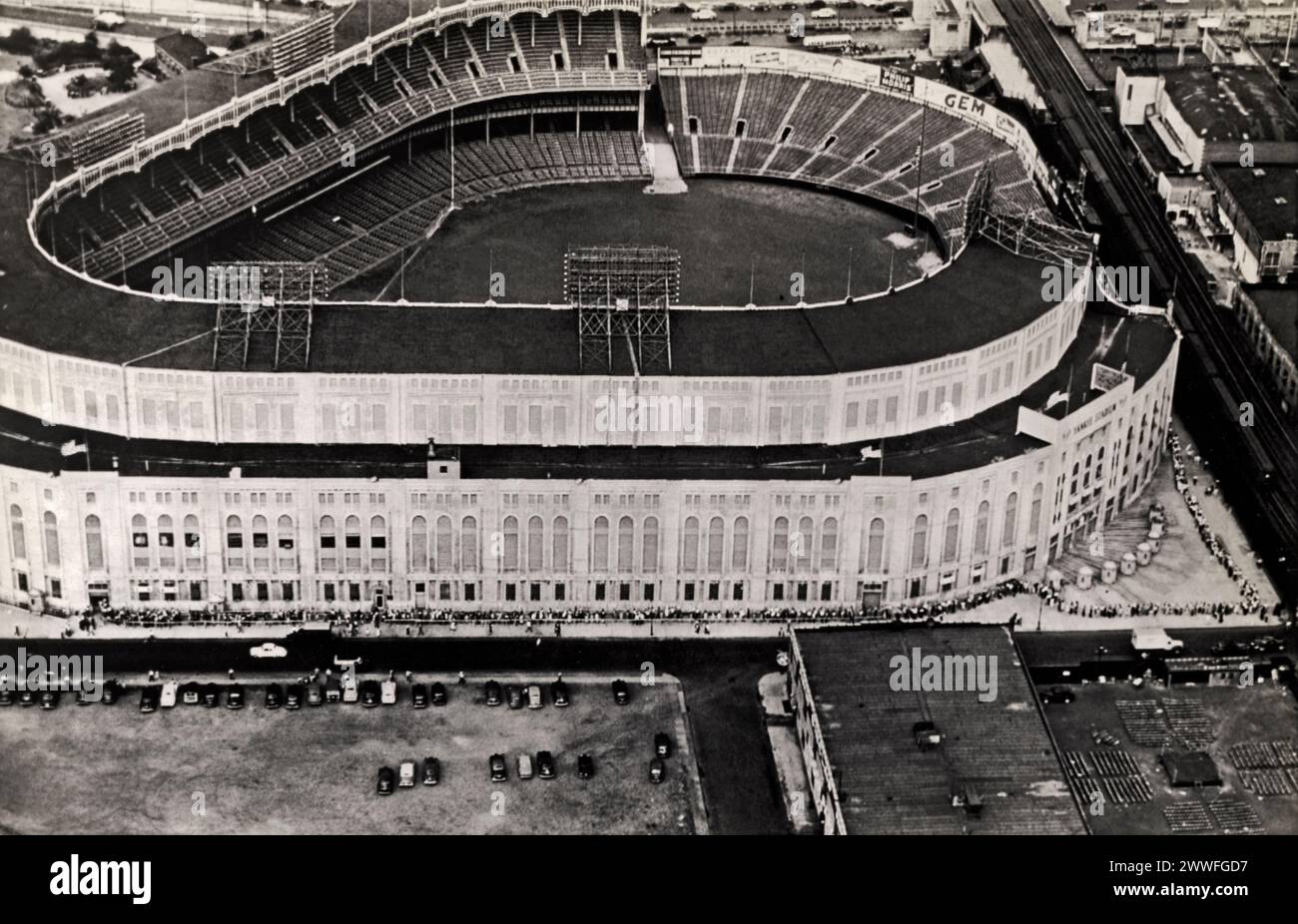 New York, New York, August 18, 1948 An aerial view made over Yankee ...