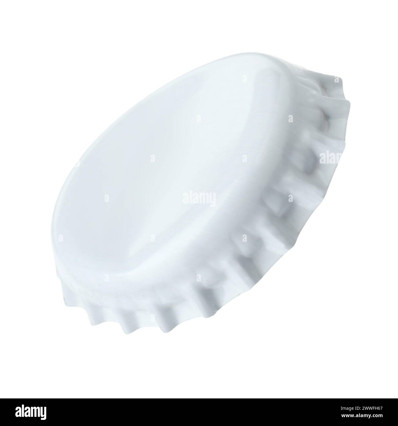 One blank beer bottle cap isolated on white Stock Photo - Alamy