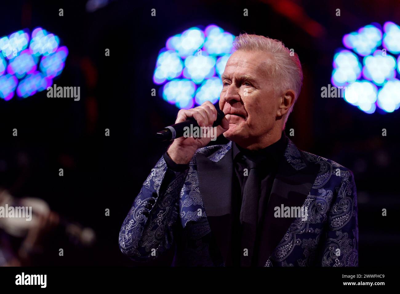 Sänger Martin Fry von der Band ABC bei seinem Auftritt bei im Rahmen ...
