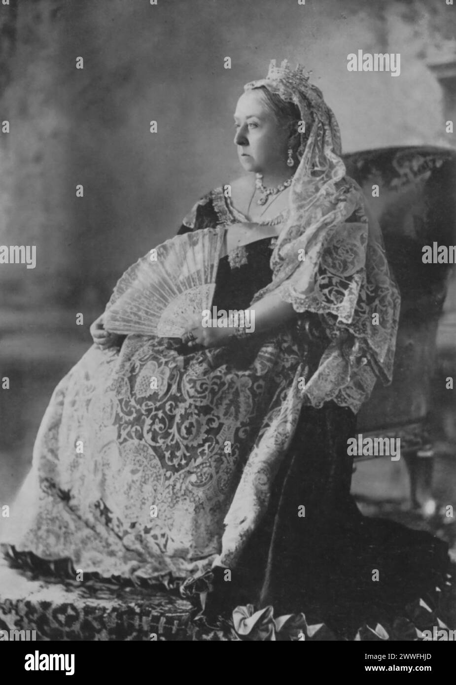 A portrait of Queen Victoria, taken in 1897 to commemorate her Diamond ...