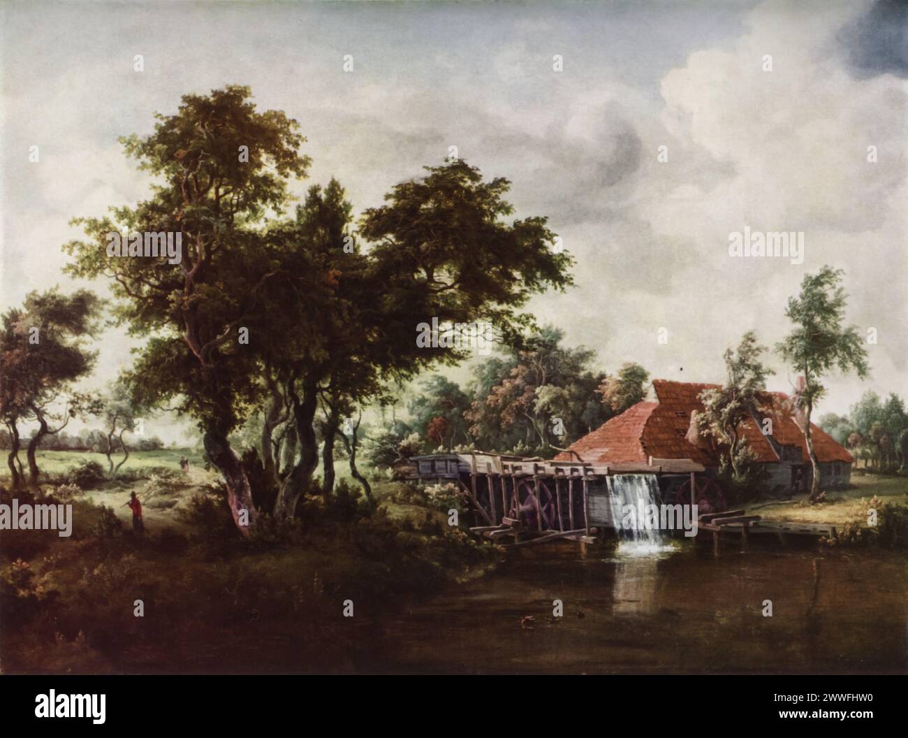 Meindert Hobbema's "The Watermill with the Great Red Roof" (circa 1665 ...