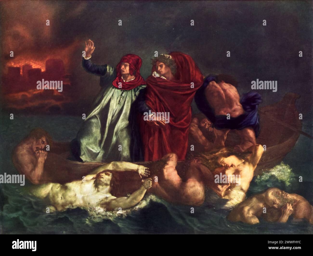 Eugène Delacroix's "Dante and Virgil in Hell" (circa 1822): Located in ...