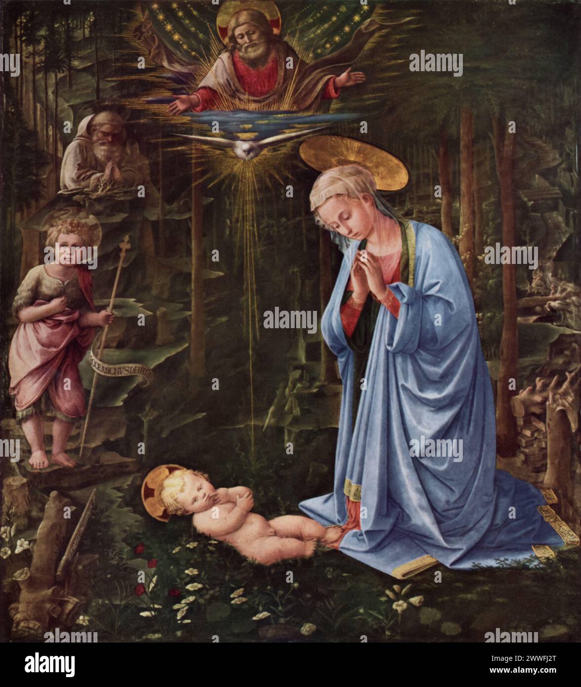 Fra Filippo Lippi's "Virgin Adoring the Child" (circa 1452): This painting, a celebrated piece ...