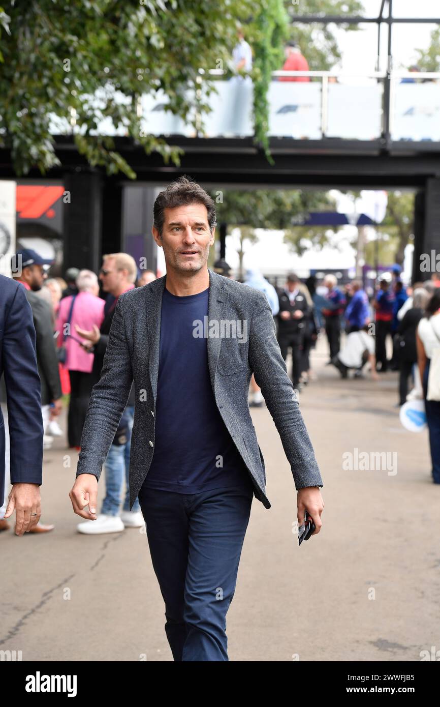 MELBOURNE, AUSTRALIA 24 March 2024. Pictured: Mark Webber in the ...