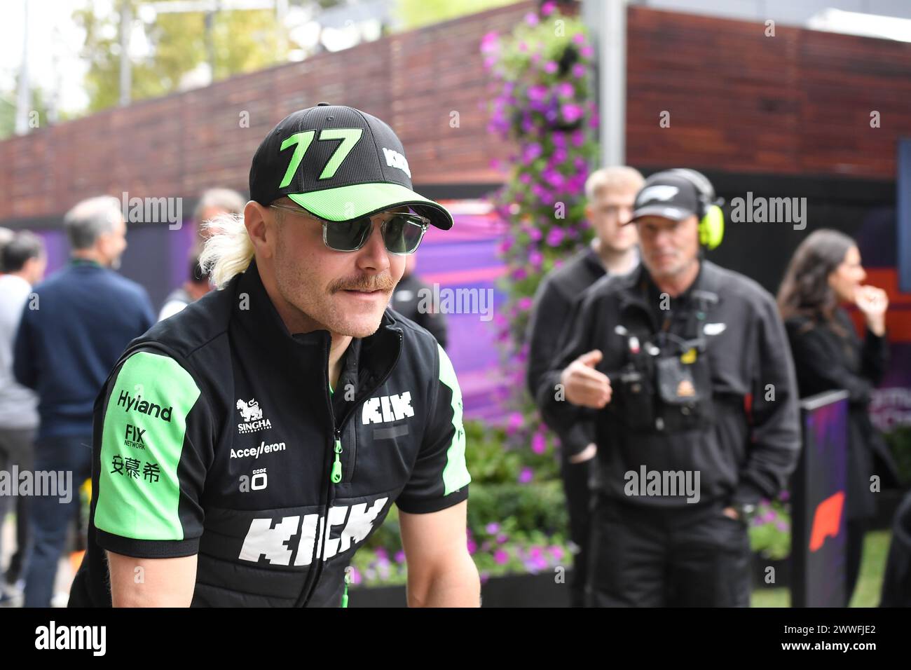 MELBOURNE, AUSTRALIA 24 March 2024. Pictured: 77 Valtteri Bottas (FIN ...