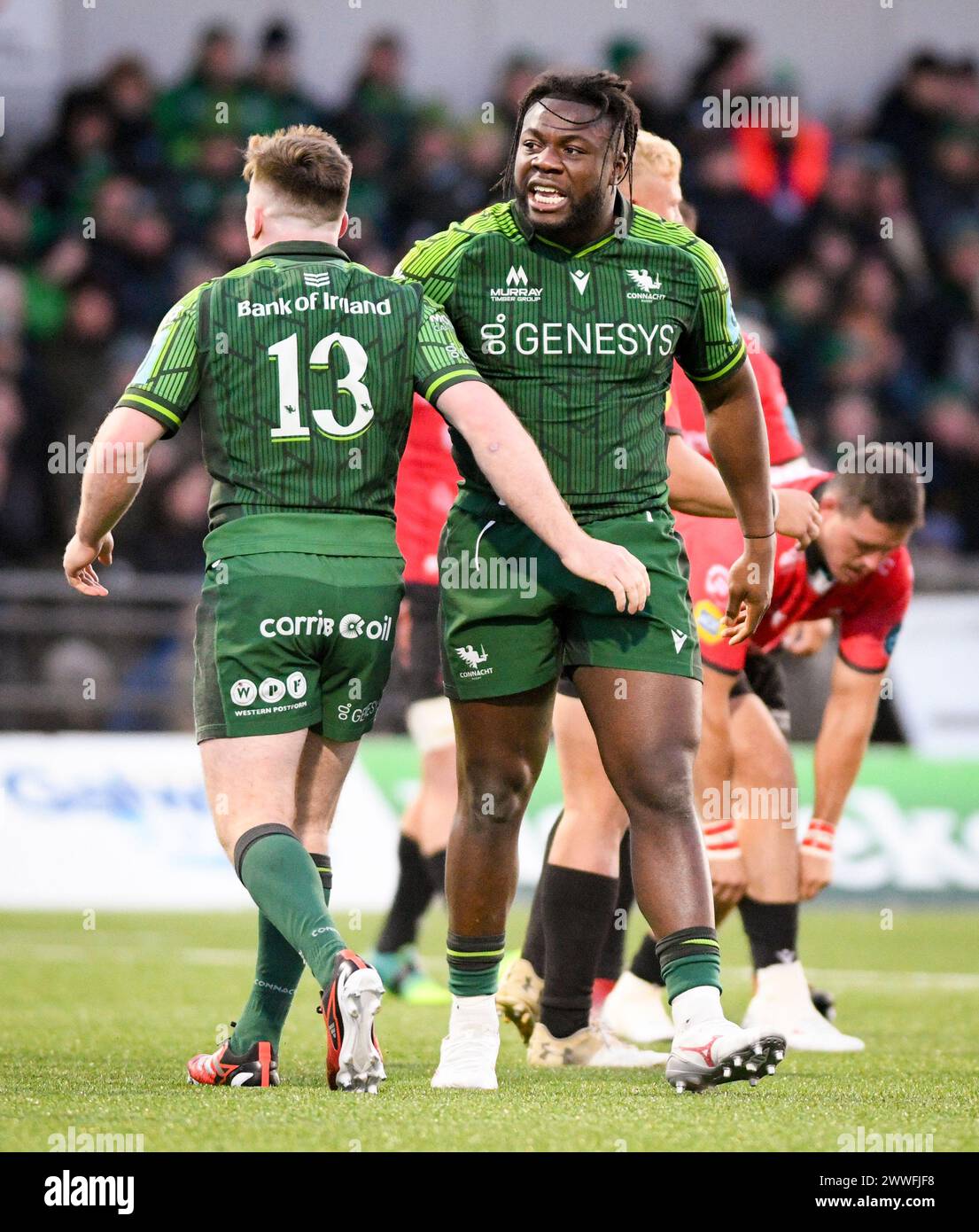 Galway, Ireland. 23rd Mar, 2024. Connacht's Sam Illo during a break in ...