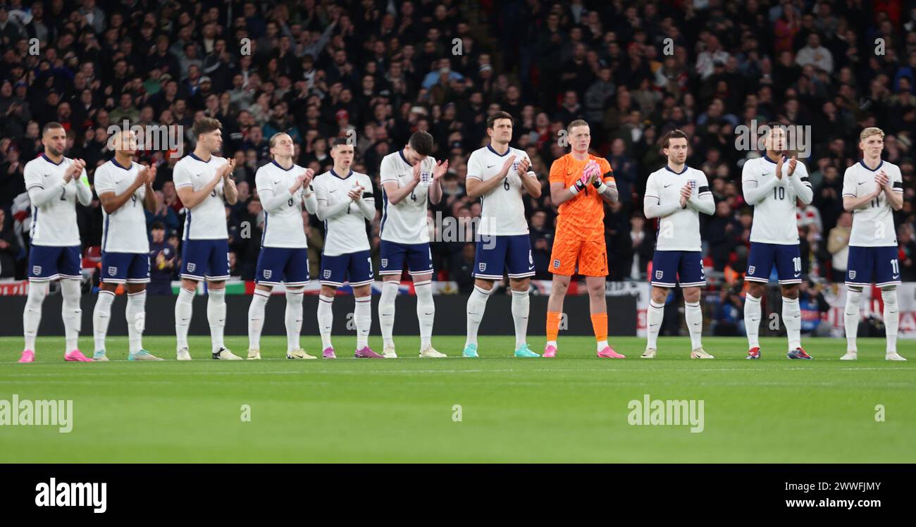 London, UK. 23rd Mar, 2024. L-R Kyle Walker(Manchester City)of England ...
