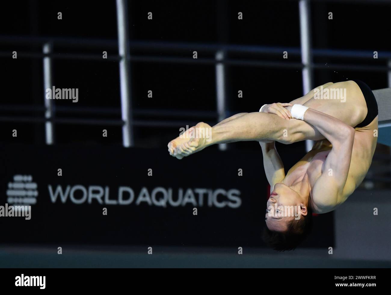Berlin, Germany. 23rd Mar, 2024. Lian Junjie of China competes during ...