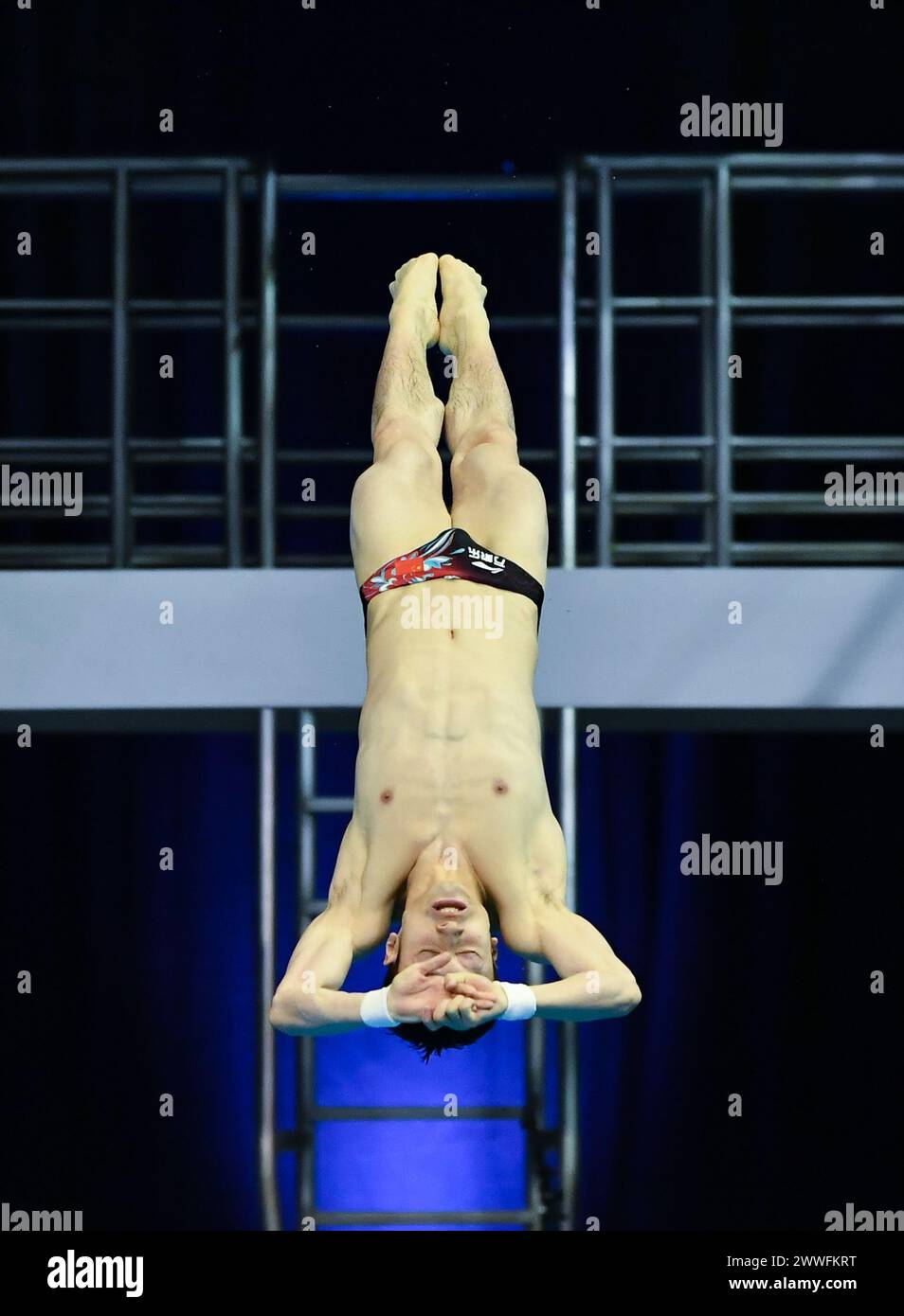 Berlin, Germany. 23rd Mar, 2024. Lian Junjie of China competes during ...