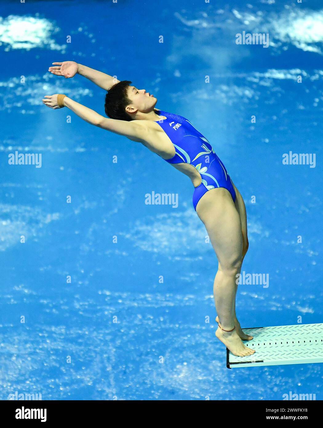Berlin, Germany. 23rd Mar, 2024. Chen Yiwen of China competes during ...