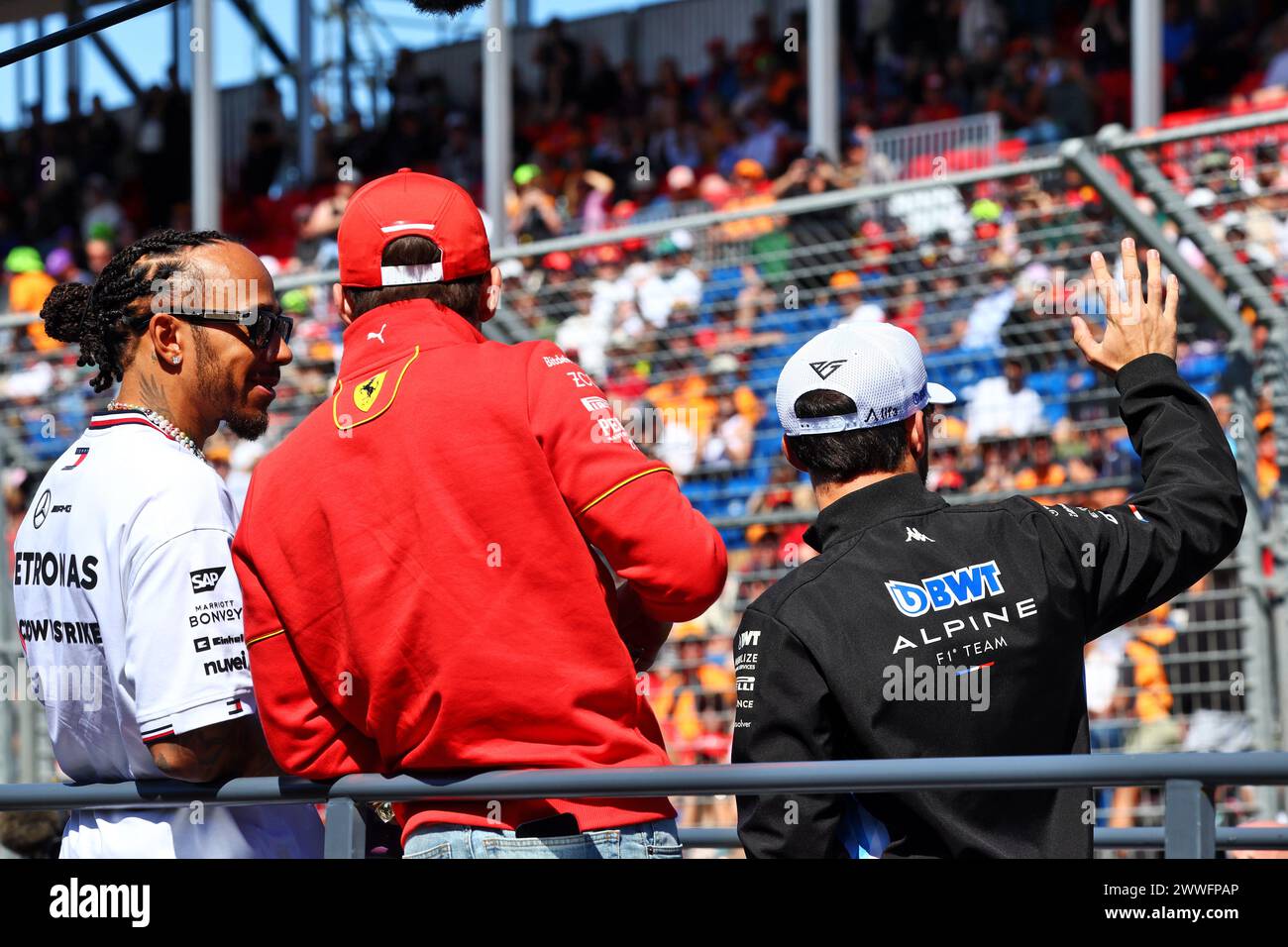 Melbourne, Australia. 24th Mar, 2024. Lewis Hamilton (GBR) Mercedes AMG ...