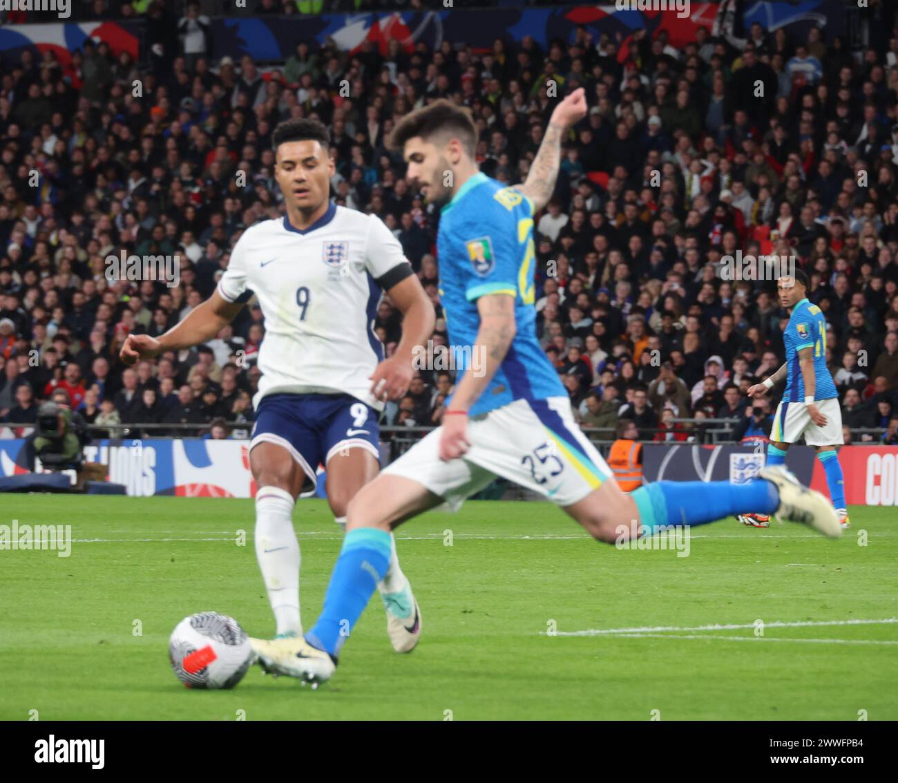 London, UK. 23rd Mar, 2024. Lucas Beraldo (Paris Saint-Germain)of ...