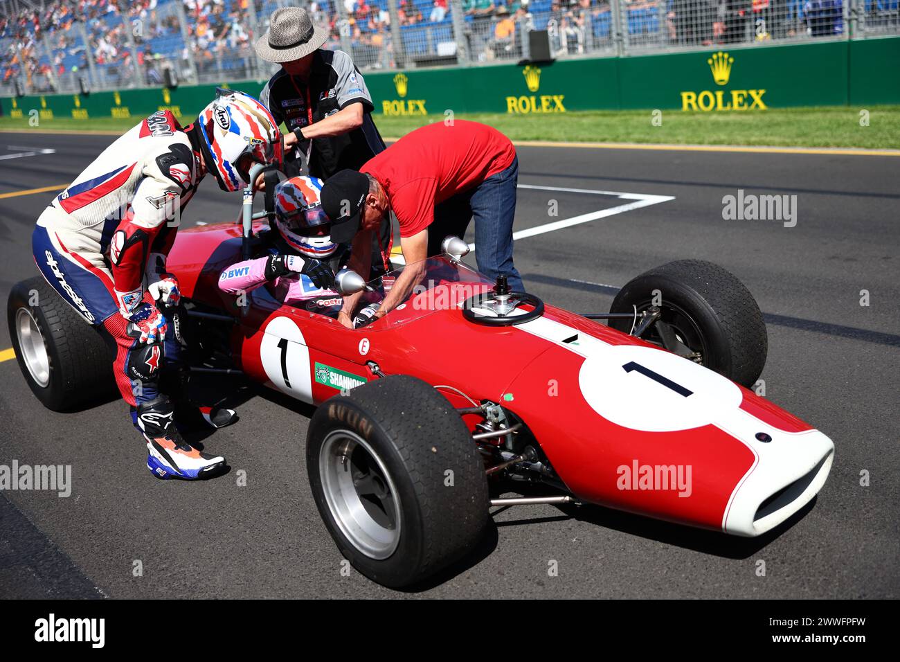 Melbourne, Australia. 24th Mar, 2024. Mick Doohan (AUS) with his son ...