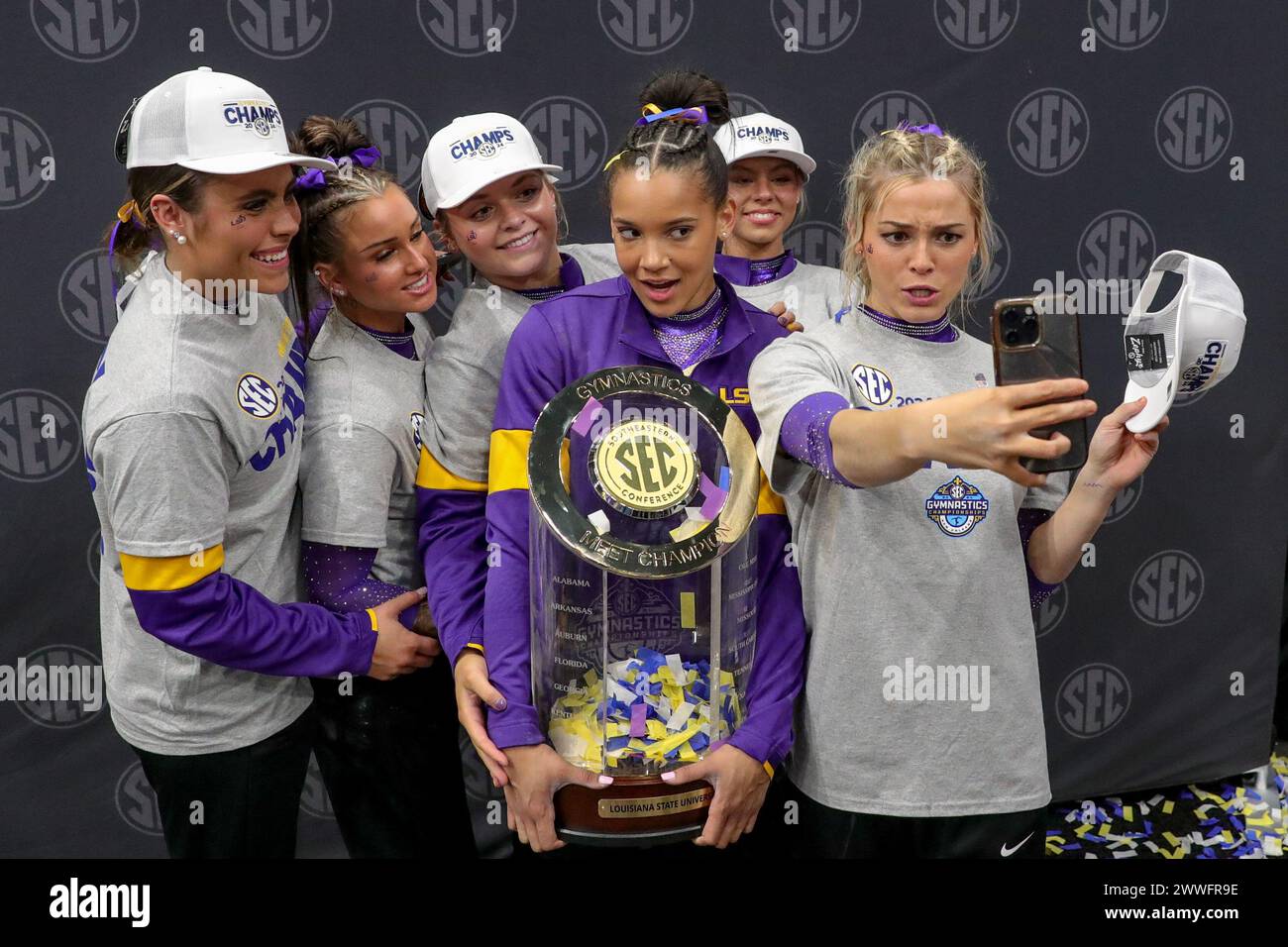 New Orleans, LA, USA. 23rd Mar, 2024. LSU gymnast Haleigh Bryant ...