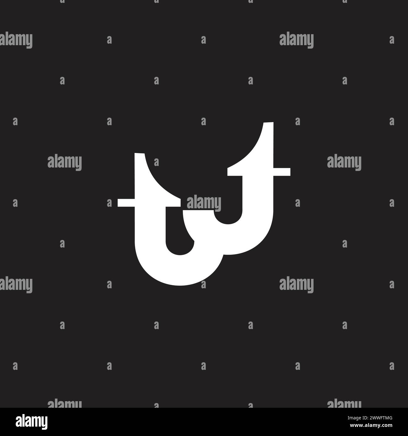 letter tj simple font connect logo vector Stock Vector Image & Art - Alamy