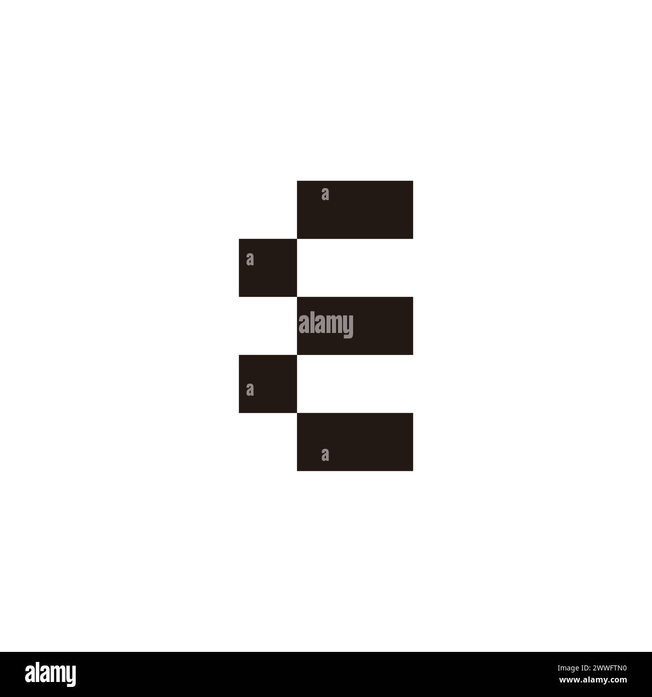 letter e simple squares geometric logo vector Stock Vector Image & Art ...