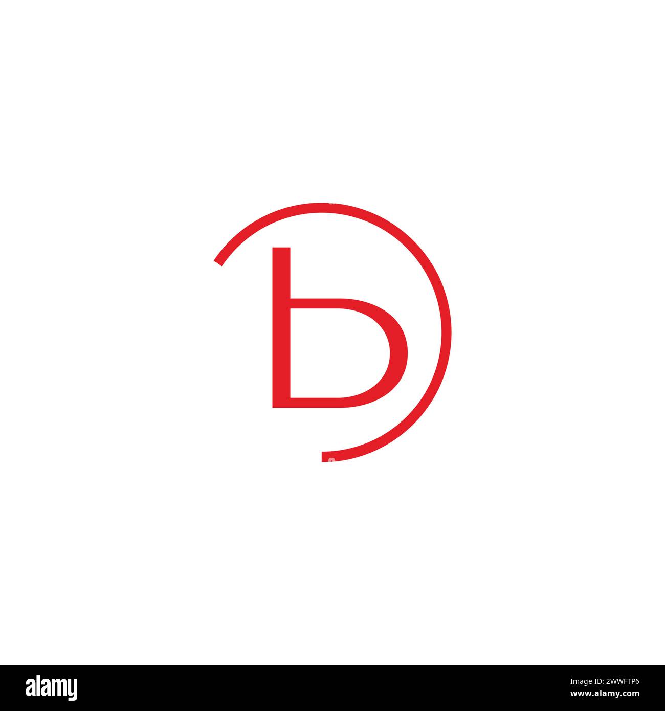 letter bd loop simple round logo vector Stock Vector Image & Art - Alamy