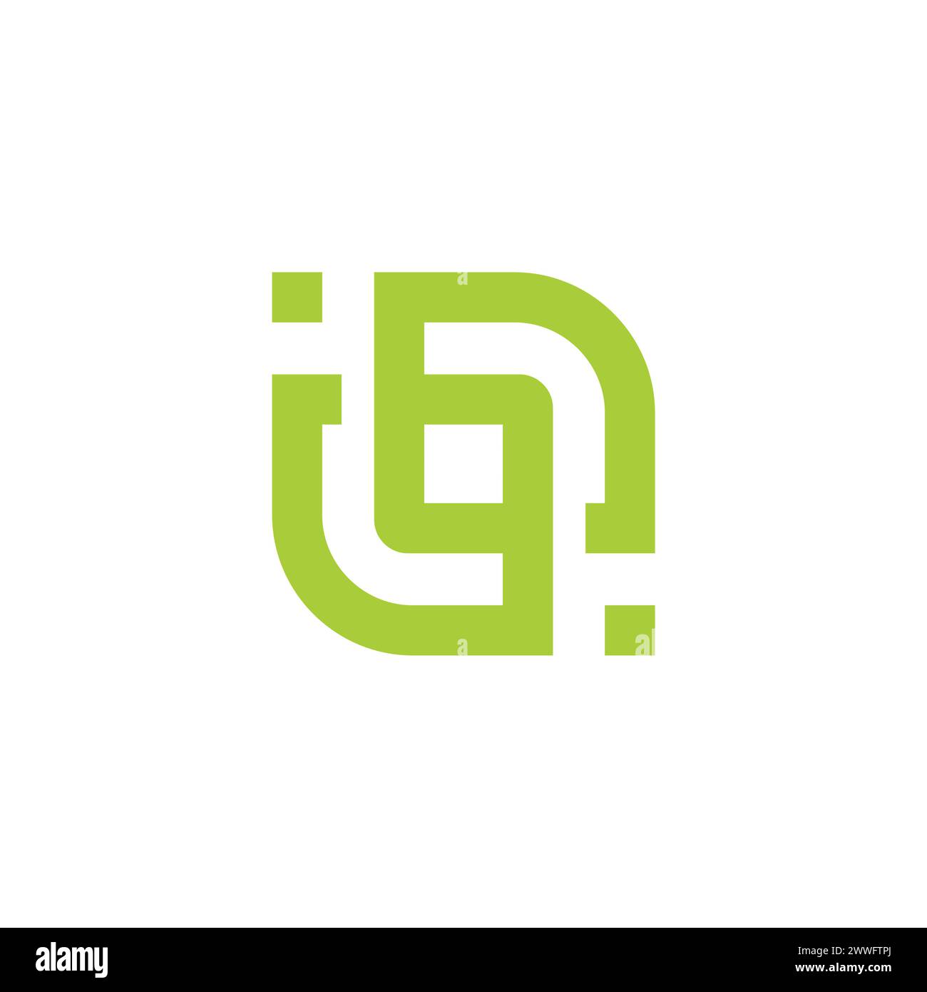 letter b q leaf ambigram logo vector Stock Vector Image & Art - Alamy
