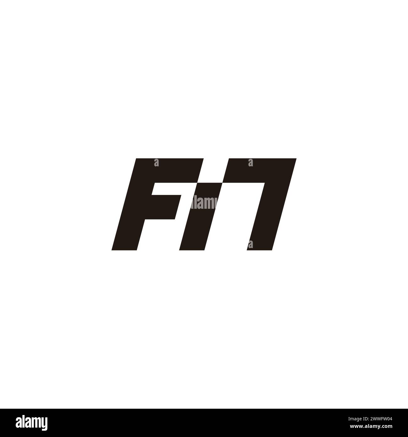 letter fm linked geometric font logo vector Stock Vector Image & Art ...