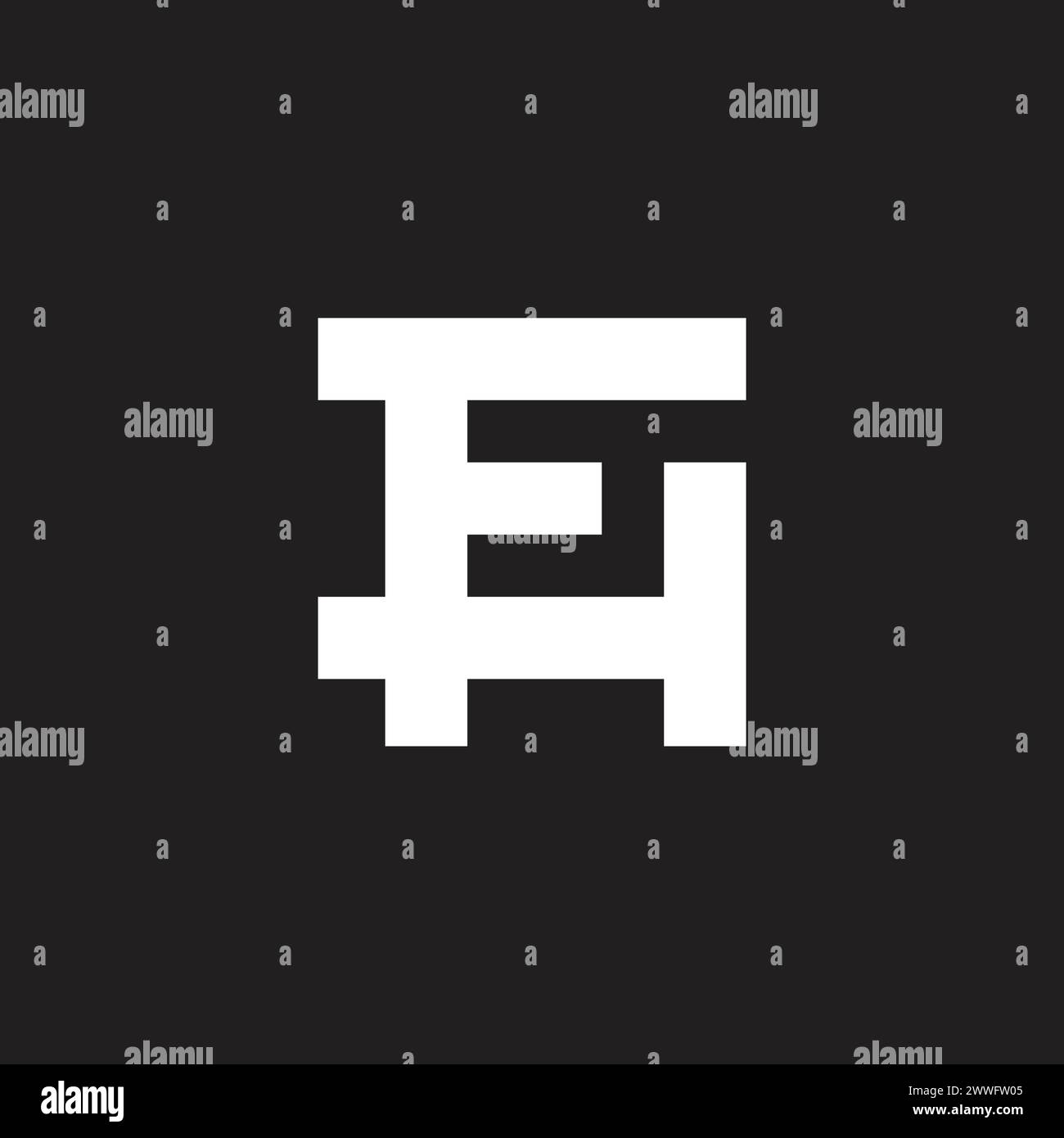letter fh square linked geometric logo vector Stock Vector Image & Art ...