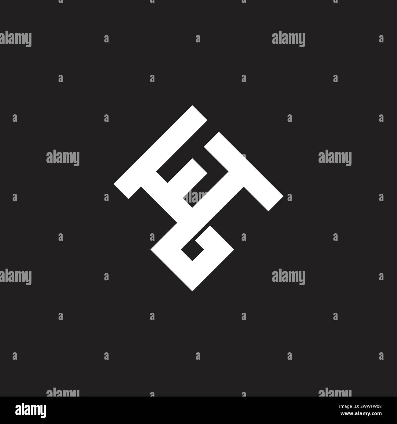 letter ft linked overlap simple logo vector Stock Vector Image & Art ...