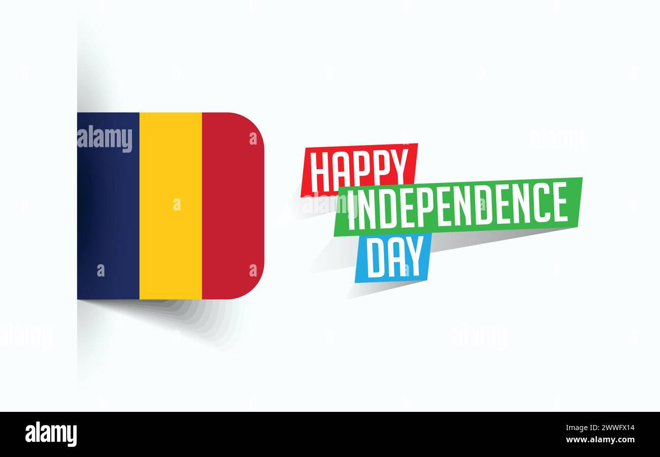 Happy Independence Day of Chad Vector illustration, national day poster ...