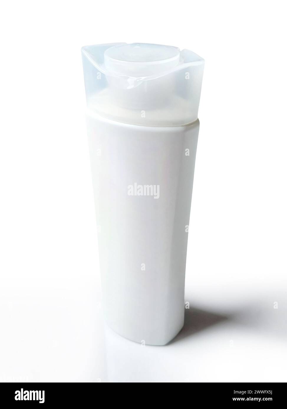 Realistic Blank White Plastic bottle of shampoo or conditioner or ...