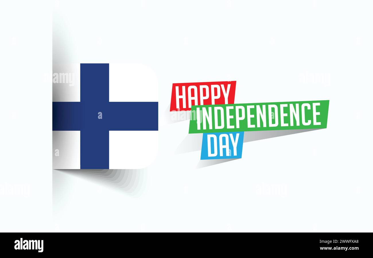 Happy Independence Day of Finland Vector illustration, national day ...