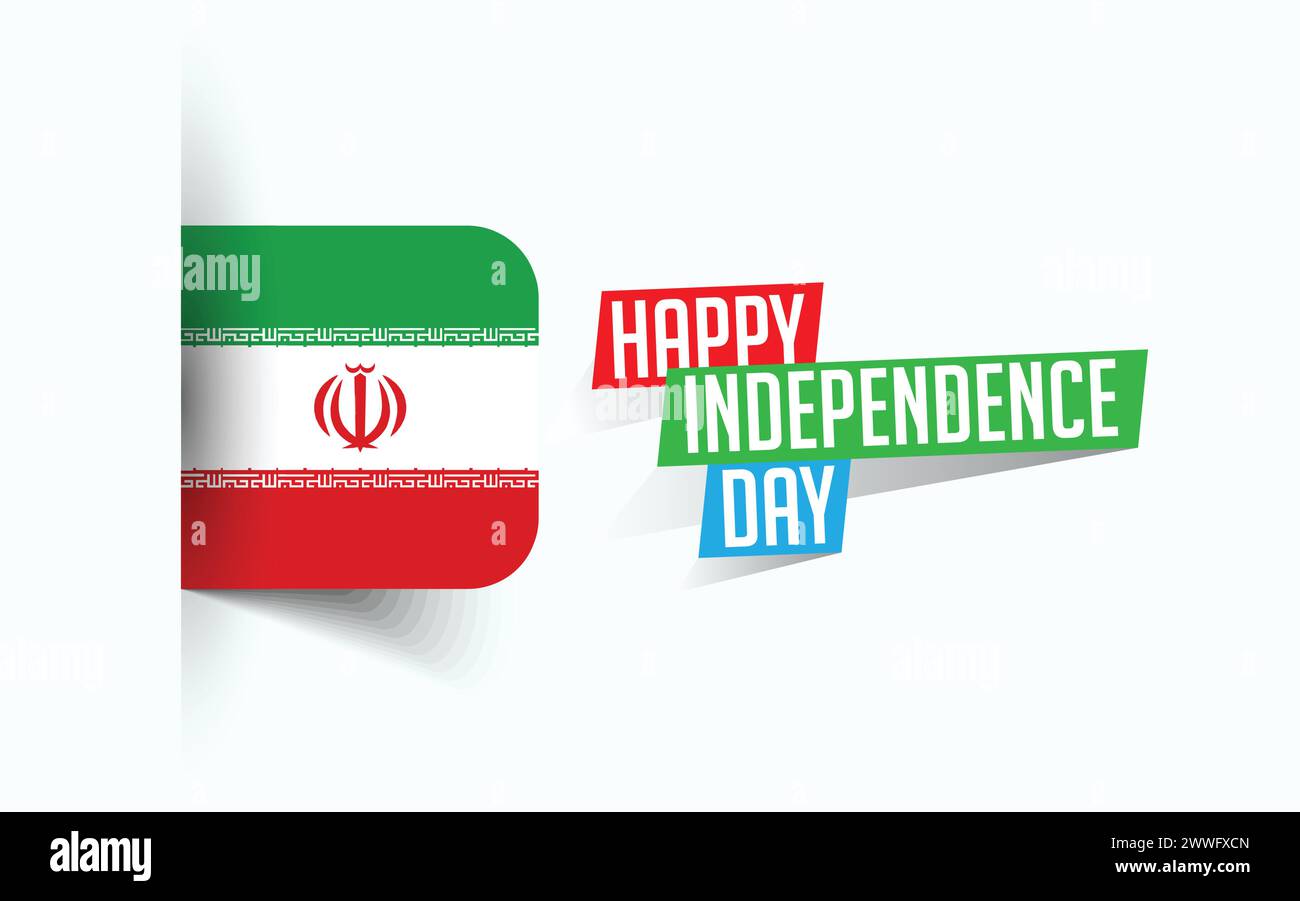 Happy Independence Day of Iran Vector illustration, national day poster ...