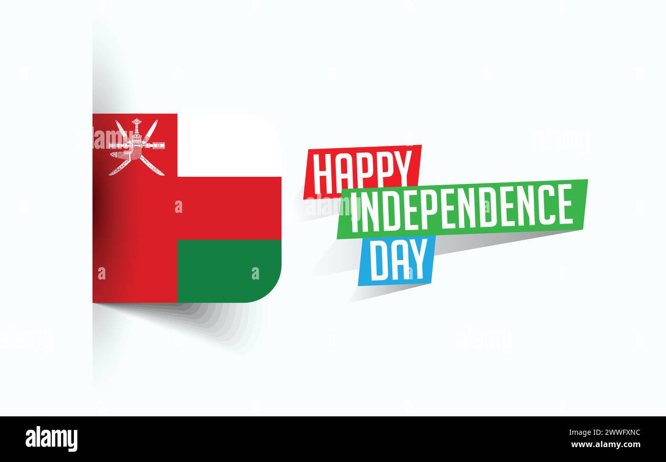 Happy Independence Day of Oman Vector illustration, national day poster ...