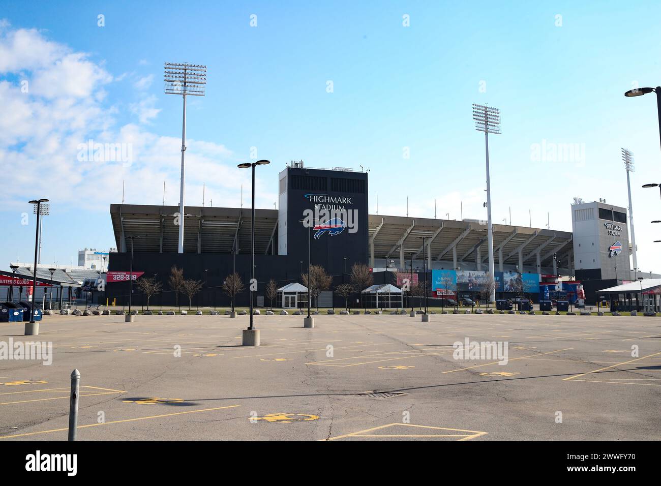 Buffalo, NY, USA. 13thth Mar, 2024. Highmark Stadium sits empty in the ...