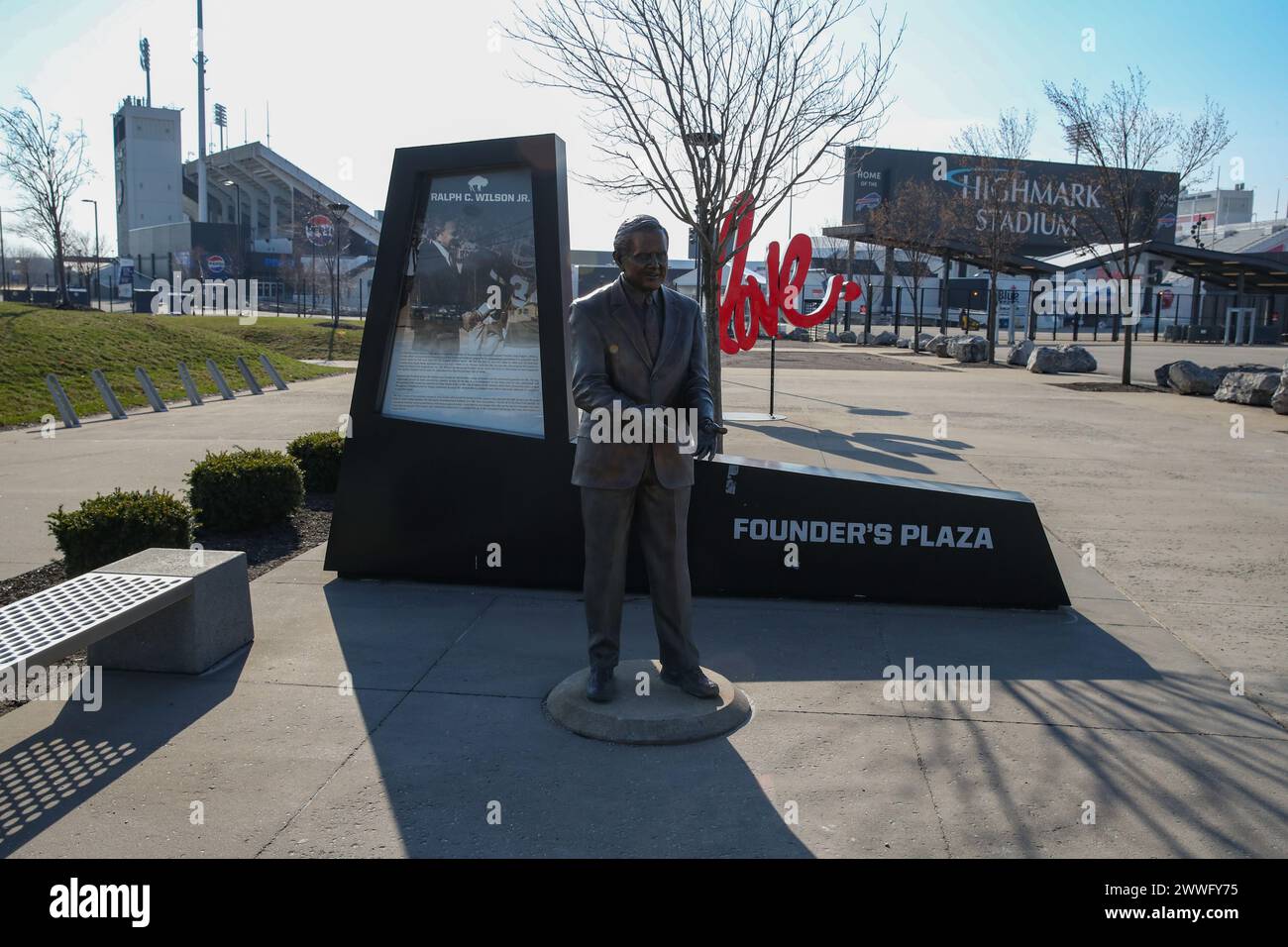 Buffalo, NY, USA. 13thth Mar, 2024. Highmark Stadium sits empty in the ...