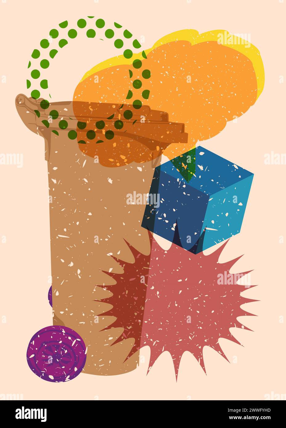 Random garbage Stock Vector Images - Alamy