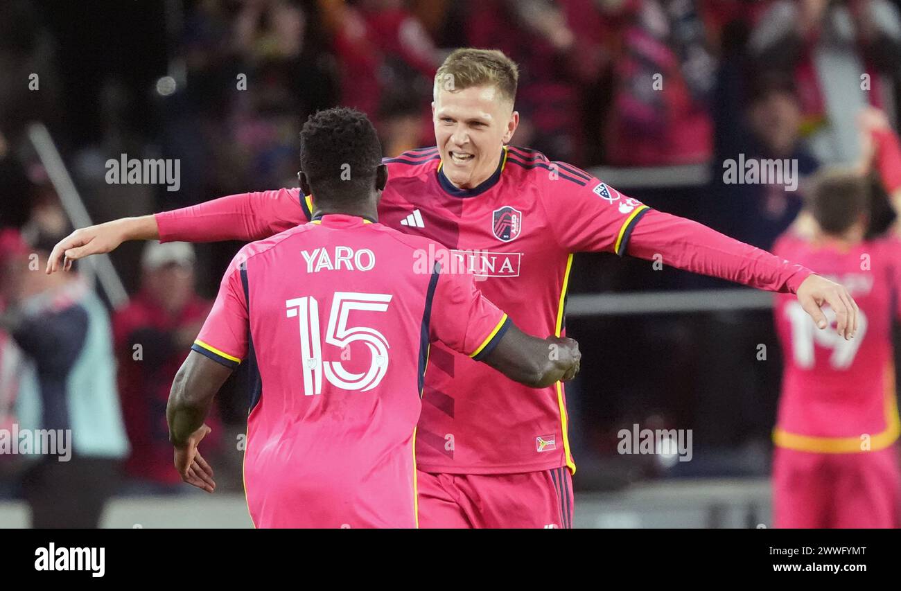 St. Louis, United States. 23rd Mar, 2024. Saint Louis SC Joakim Nilsson ...