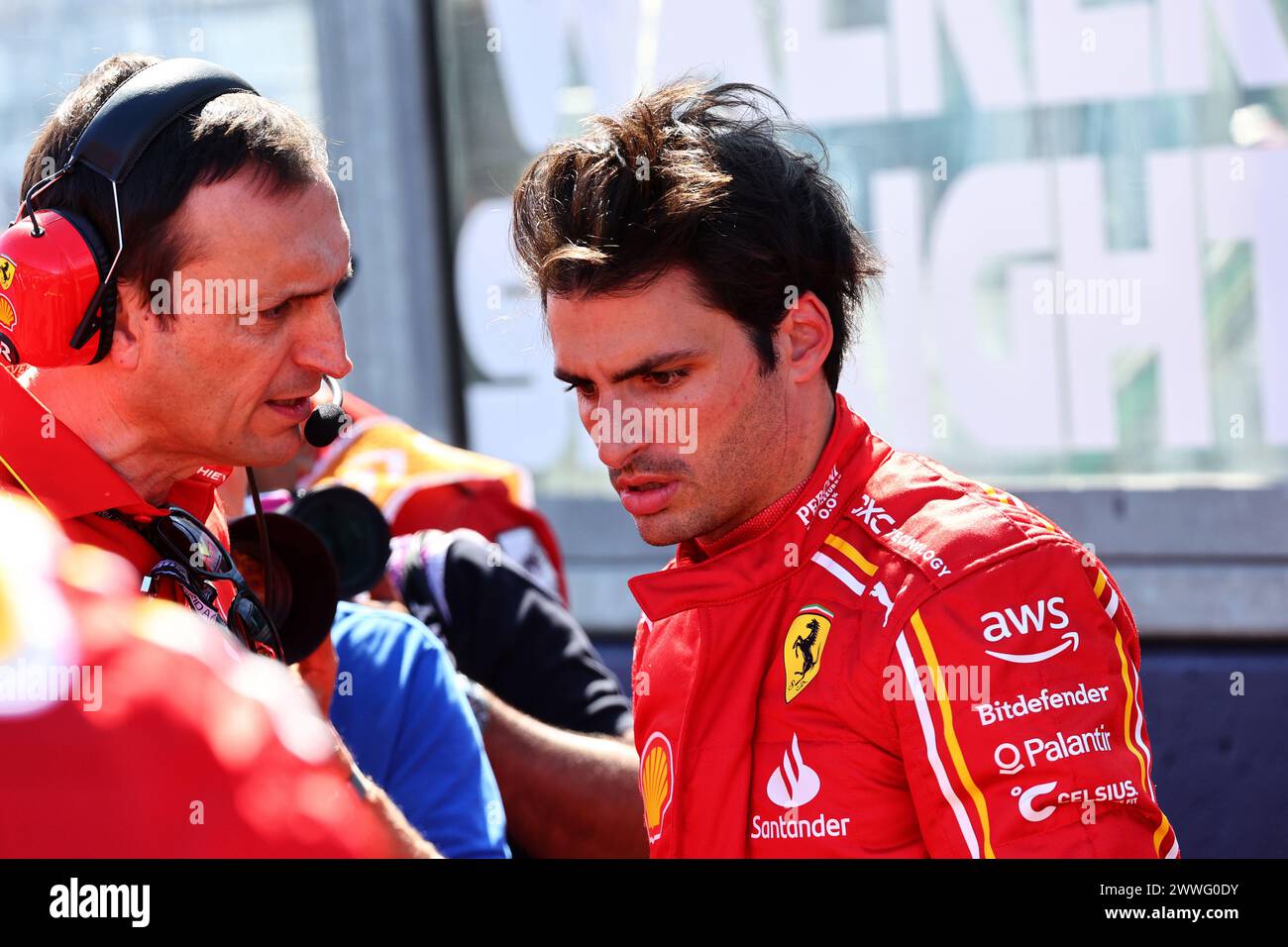 Melbourne, Australia. 24th Mar, 2024. Carlos Sainz Jr (ESP) Ferrari ...