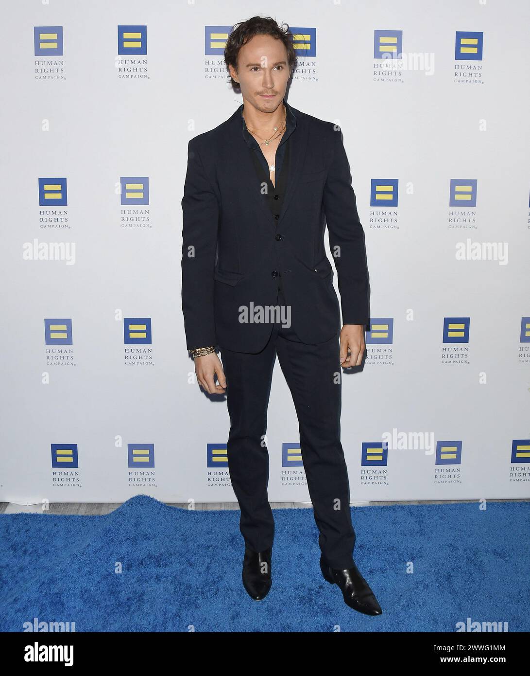 Los Angeles, USA. 24th Mar, 2024. Luke Lowrey arrives at the Human Rights Campaign's 2024 Los ...