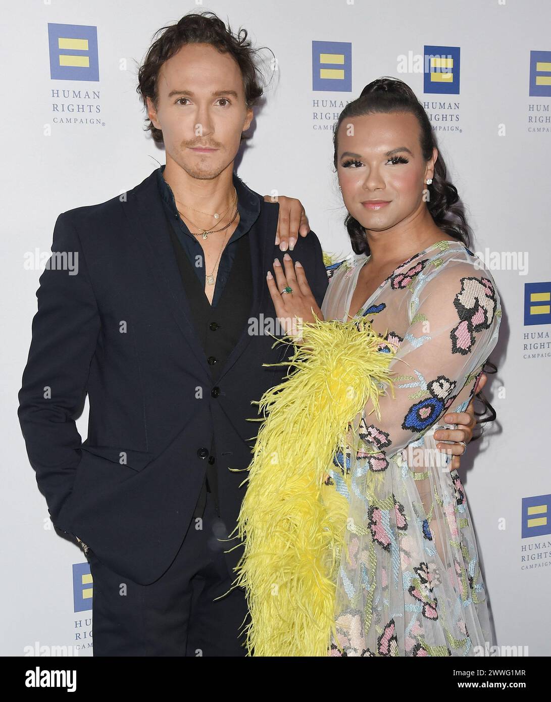 Los Angeles, USA. 24th Mar, 2024. (L-R) Luke Lowrey and Damian Terriquez at the Human Rights ...