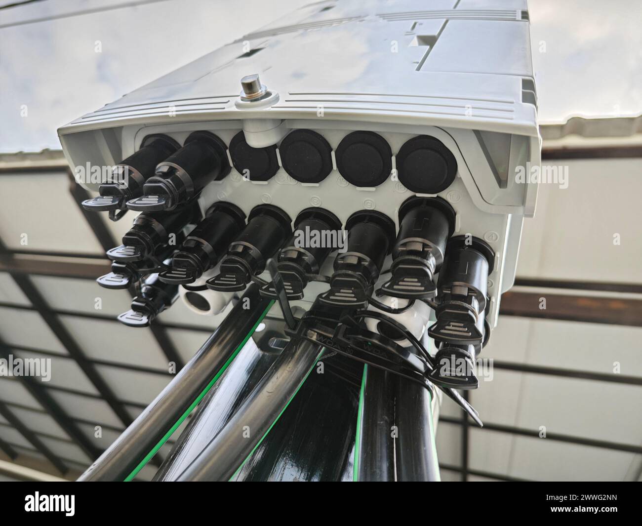 Scene of the Unifi USW Flex utility Box outdoor by the street pole ...