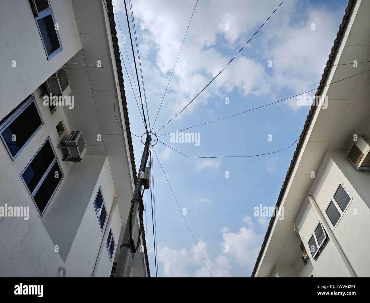 Scene of the Unifi USW Flex utility Box outdoor by the street pole ...