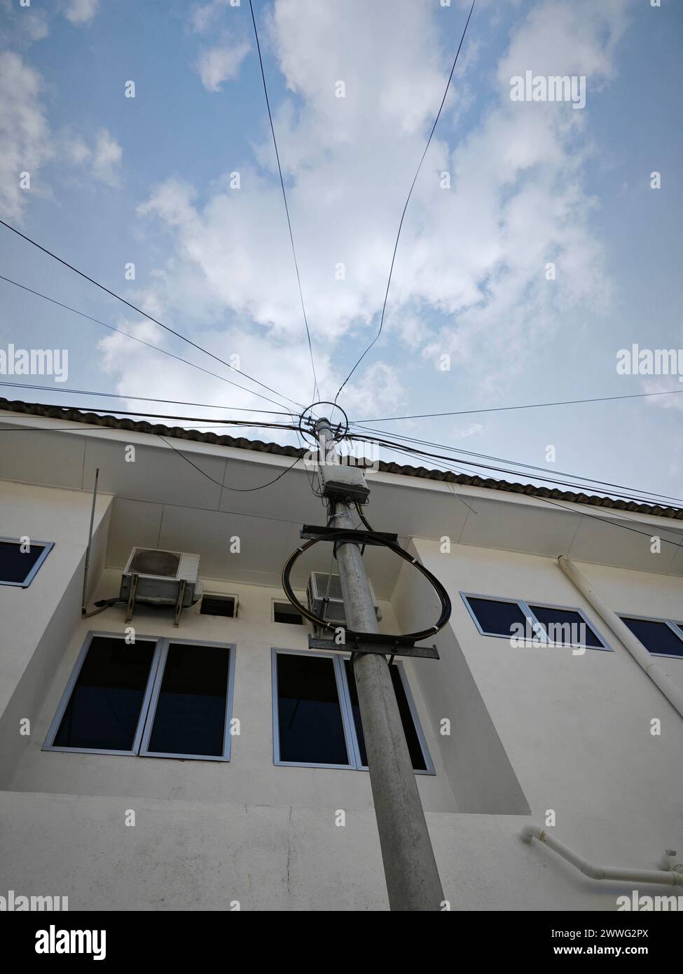 Scene of the Unifi USW Flex utility Box outdoor by the street pole ...