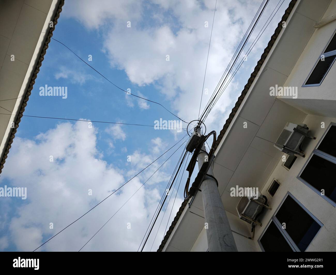 Scene of the Unifi USW Flex utility Box outdoor by the street pole ...