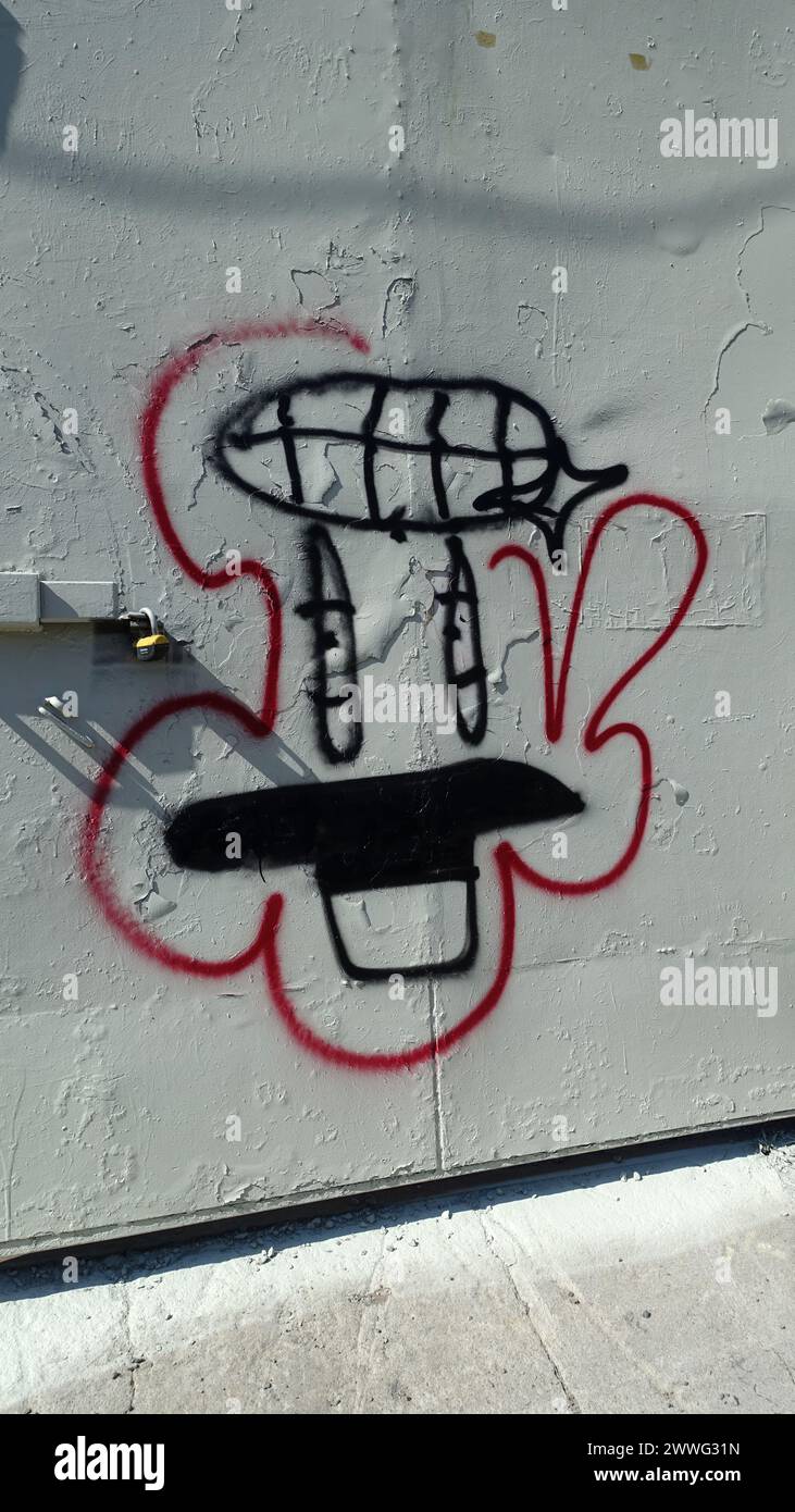 Stockholm, Snosatra, Sweden, May 08 2021. Graffiti exhibition on the ...