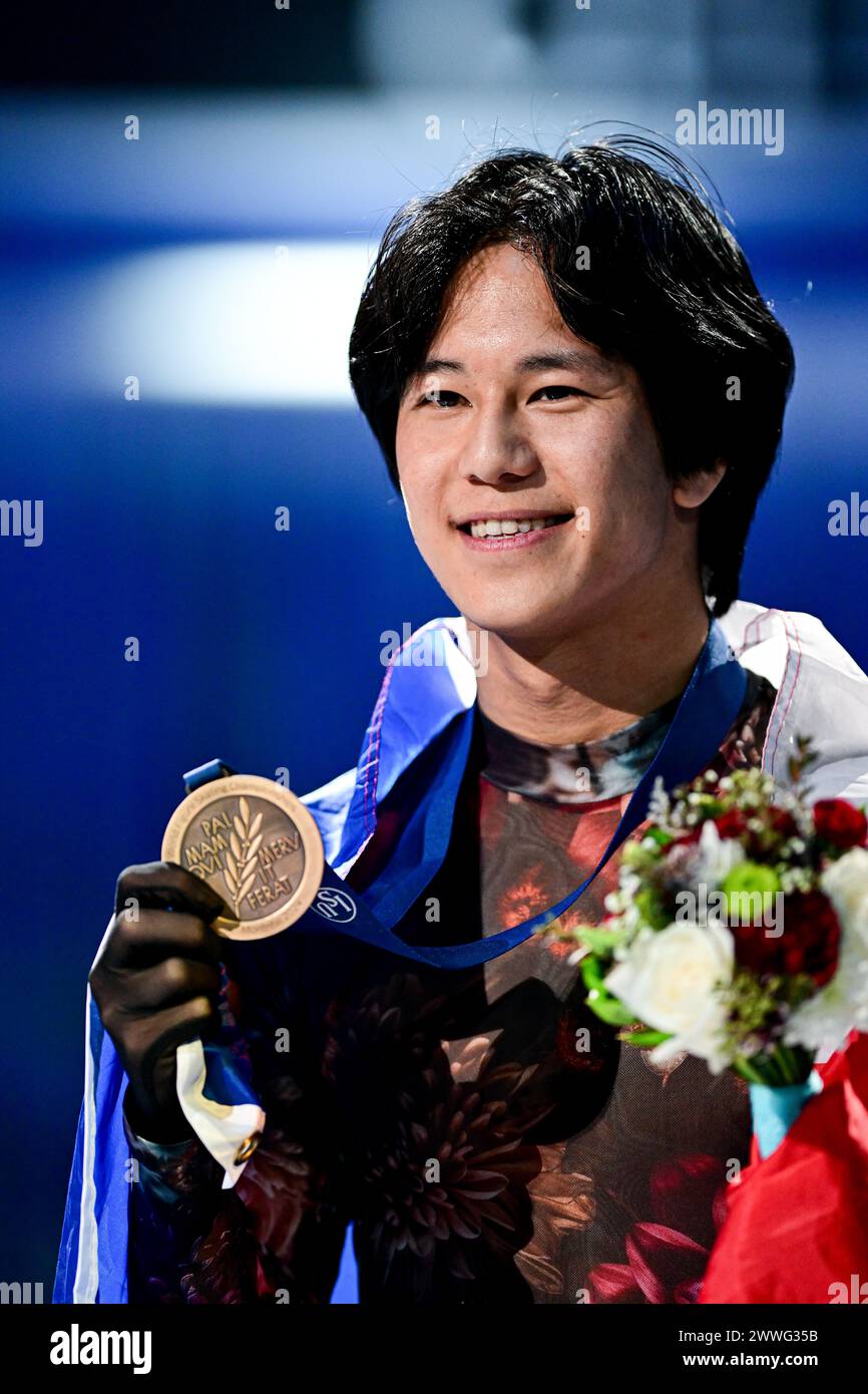 Men Awards, Adam SIAO HIM FA (FRA) third place, during Victory Ceremony ...