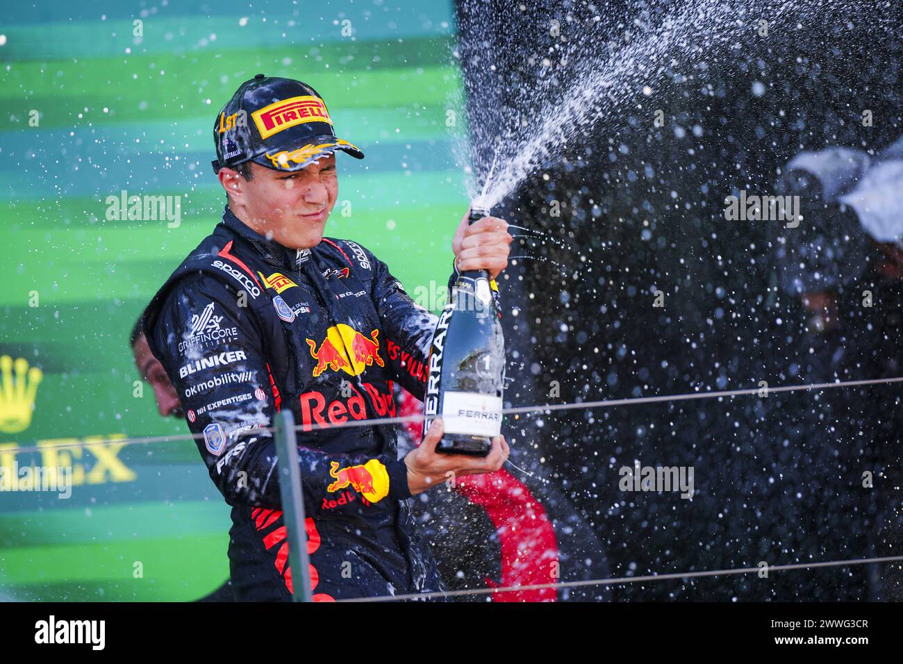 Podium, HADJAR Isack (fra), Campos Racing, Dallara F2 2024, portrait ...