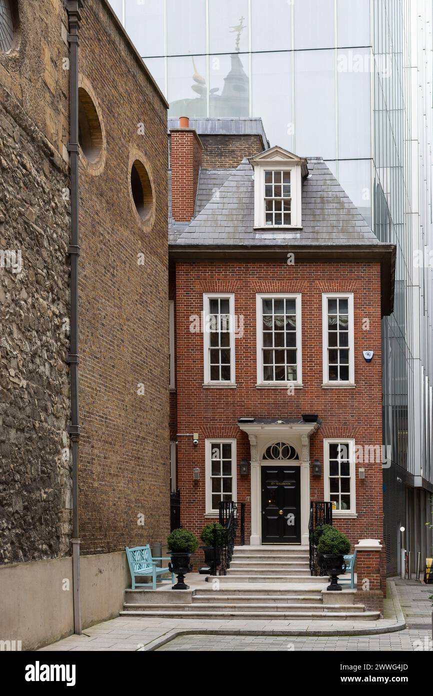LONDON, UK - MARCH 19, 2024: Exterior view of the Walbrook Club, a ...