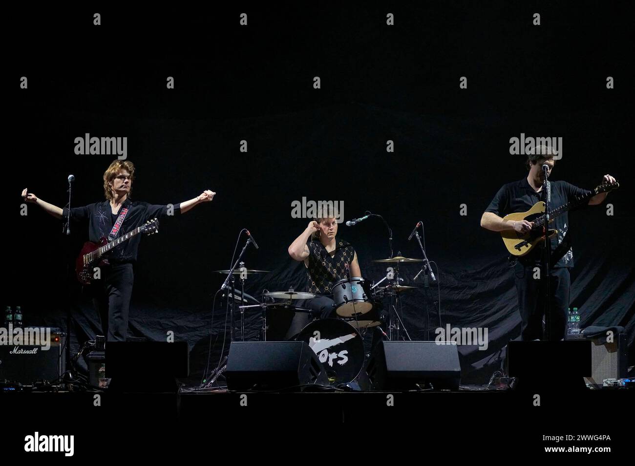 Matt Weedon, Jack Bowden und Theo Weedon von Tors live in der ZAG-Arena ...