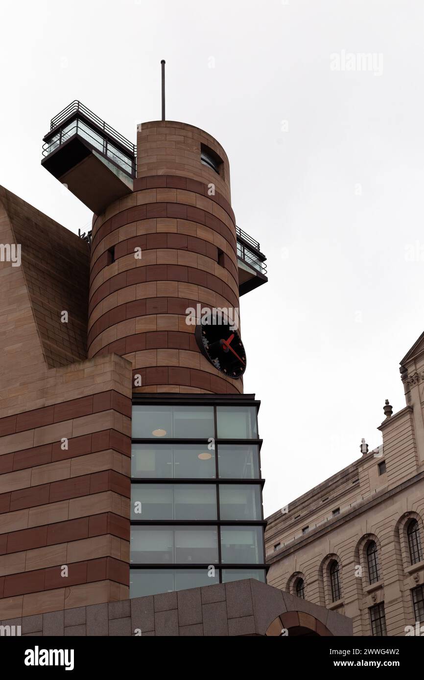 LONDON, UK - MARCH 19, 2024: View of No 1 Poultry at the junction of of ...